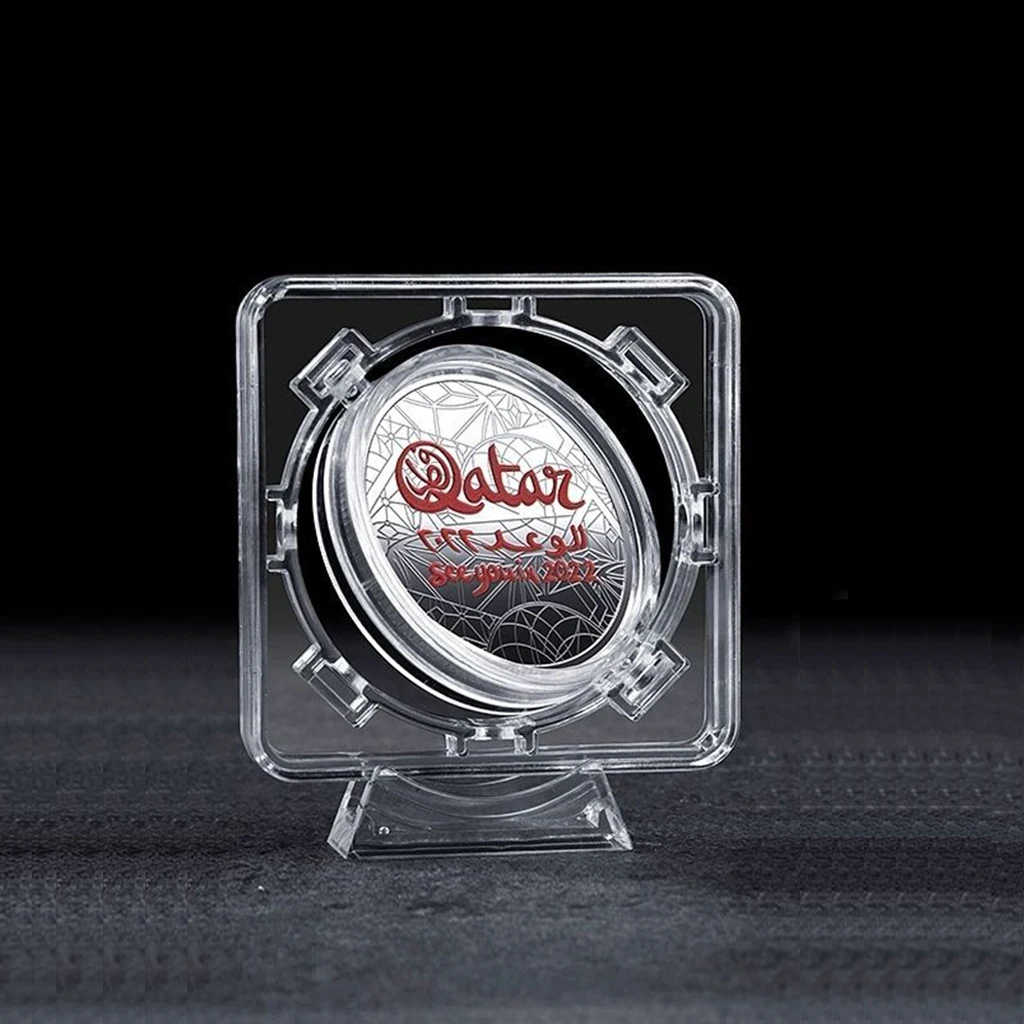 5Pcs-Rotary-Spinning-Coin-Holder-Display-Stand-40mm-Clear-Coin-Capsule ...