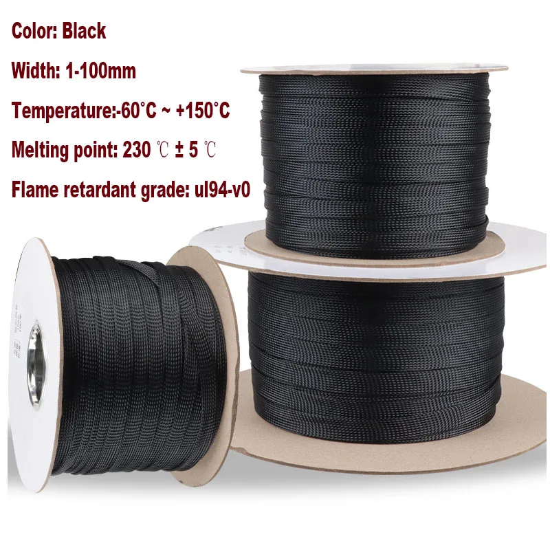 1-5Meters-Black-Cable-Sleeves-PET-Braid-Wire-Protecting-Nylon-Cable ...