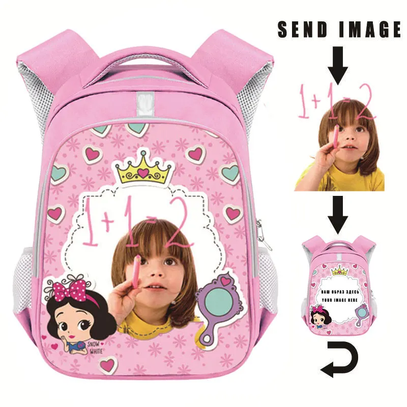 Customize The Image / Logo / Name Backpack Children School Bags Girls ...