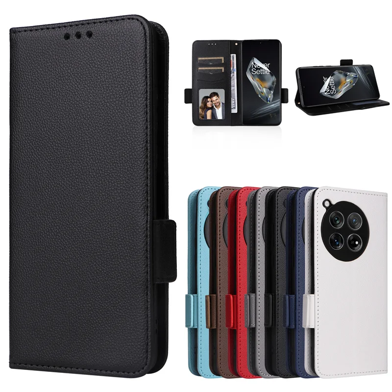 For-OnePlus-12-Luxury-Flip-PU-Leather-Wallet-Lanyard-Stand-Case-For ...