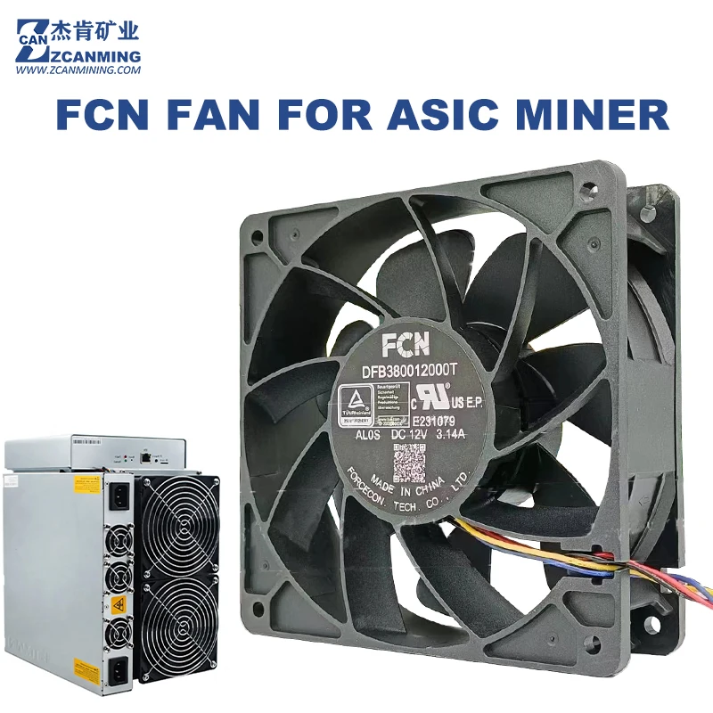 DFB380012000T Ball Bearing FCN 12038 ASIC FAN 12V 3.14A 7000RPM for ...