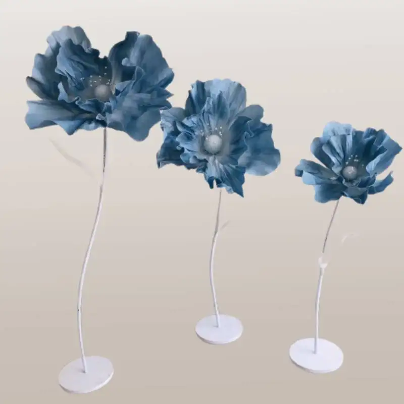 Wedding Props Foam Large Poppy Flower Wedding Road Lead Birthday Party ...