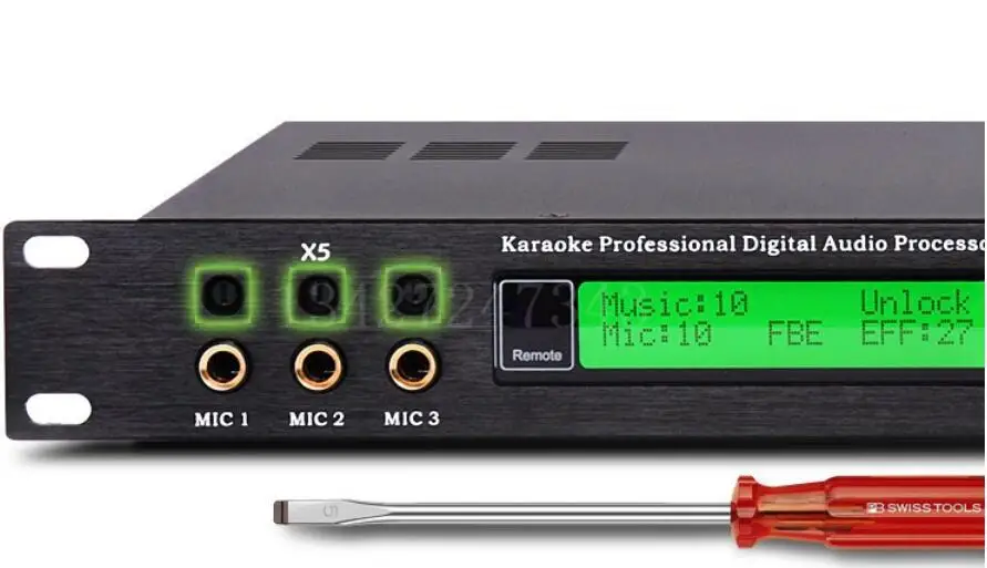 X5 Kara OK.KTV digital preamplifier effector professional audio processor Equalizer mixer anti ...