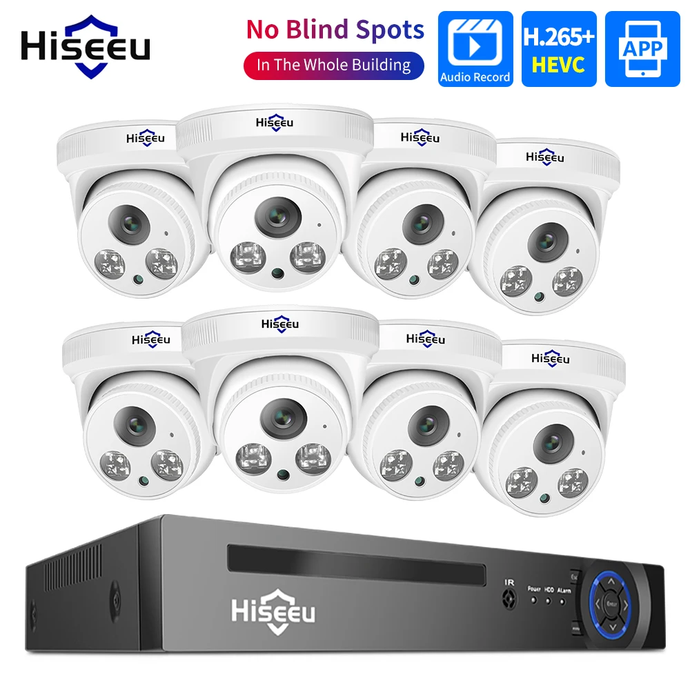 Hiseeu-CCTV-Security-Camera-System-Kit-Conjunto-de-Vigil-ncia-IP-POE ...