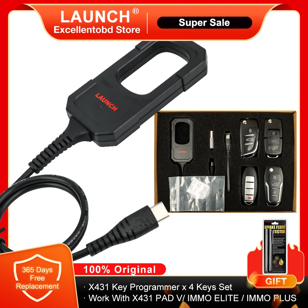 LAUNCH-X431-Key-Programmer-x-4-Keys-Set-IMMO-Programming-Tools-Works ...