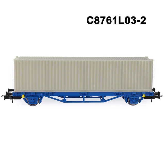 Evemodel C8761 1 Set HO Scale 1:87 Flat Car with 40' 20' Container ...