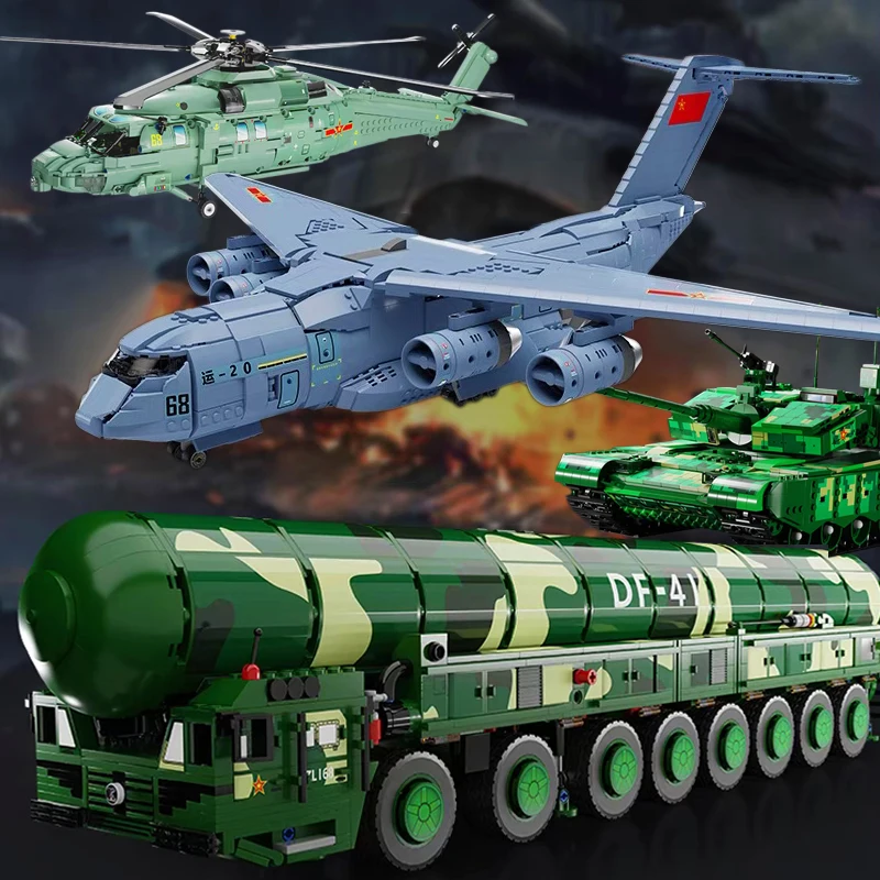 Military-Y-20-Transport-Plane-Building-Block-Army-99A-Tank-Missile ...