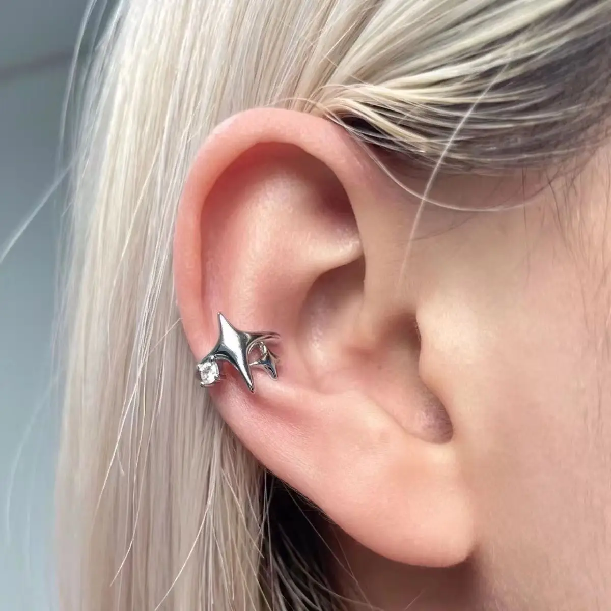 Клипсы-серьги с четырьмя звездами | AliExpress