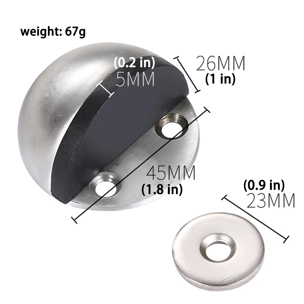 Stainless-Steel-Magnetic-Door-Stopper-Dual-Catch-No-Punching-Door ...