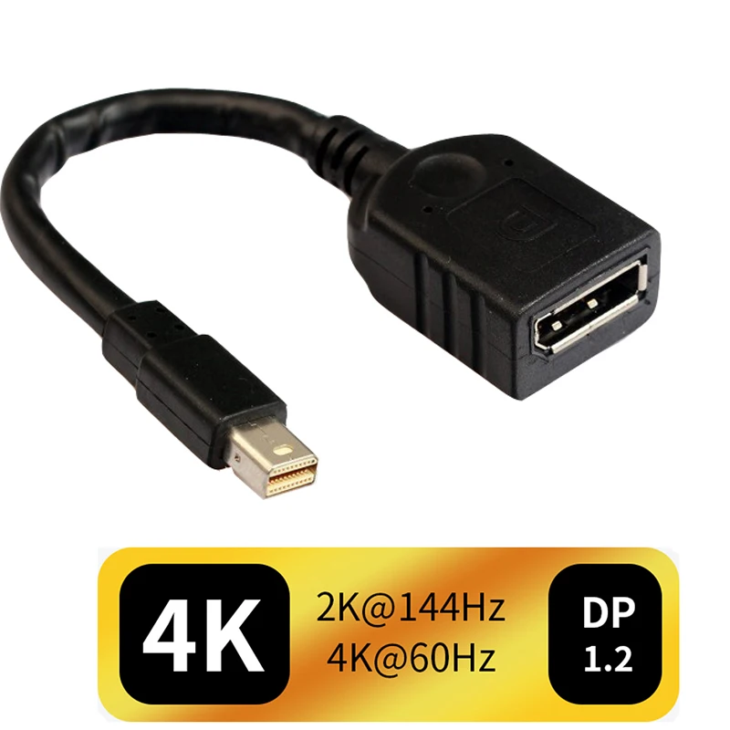 Mini-DP-1-2-Cable-4K-Displayport-to-Displayport-1-2-Female-Adapter ...