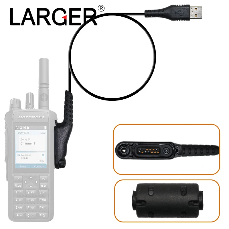 PMKN4265A-USB-Programming-Cable-For-Motorola-Mototrbo-R6-R7-R7a-MXP600-Two-Way-Radio-Walkie ...