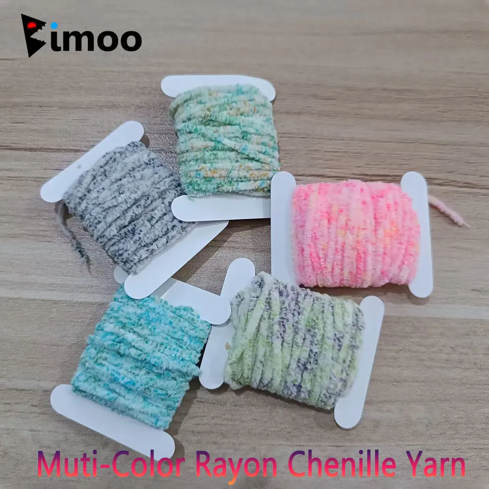 Bimoo-10M-2-6mm-Muti-Color-Rayon-Chenille-Yarn-Woolly-Bugger-Worm-Nymph ...