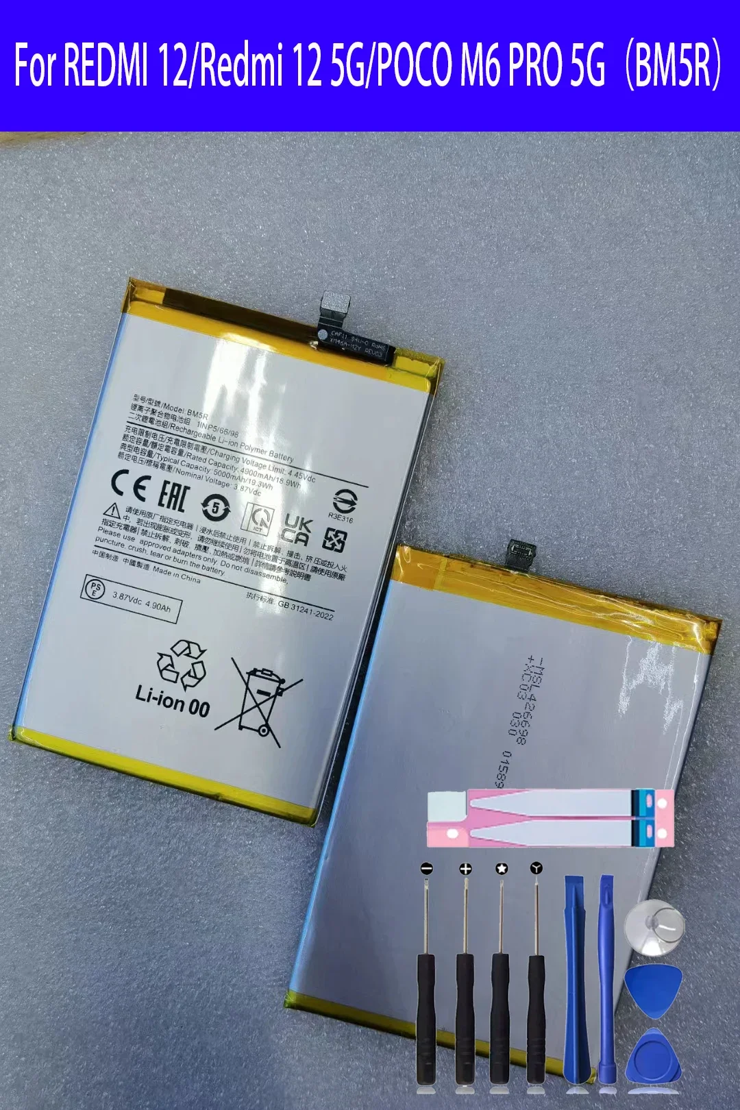 100-Original-New-Replacement-Battery-BM5R-For-Xiaomi-REDMI-12-Redmi-12 ...