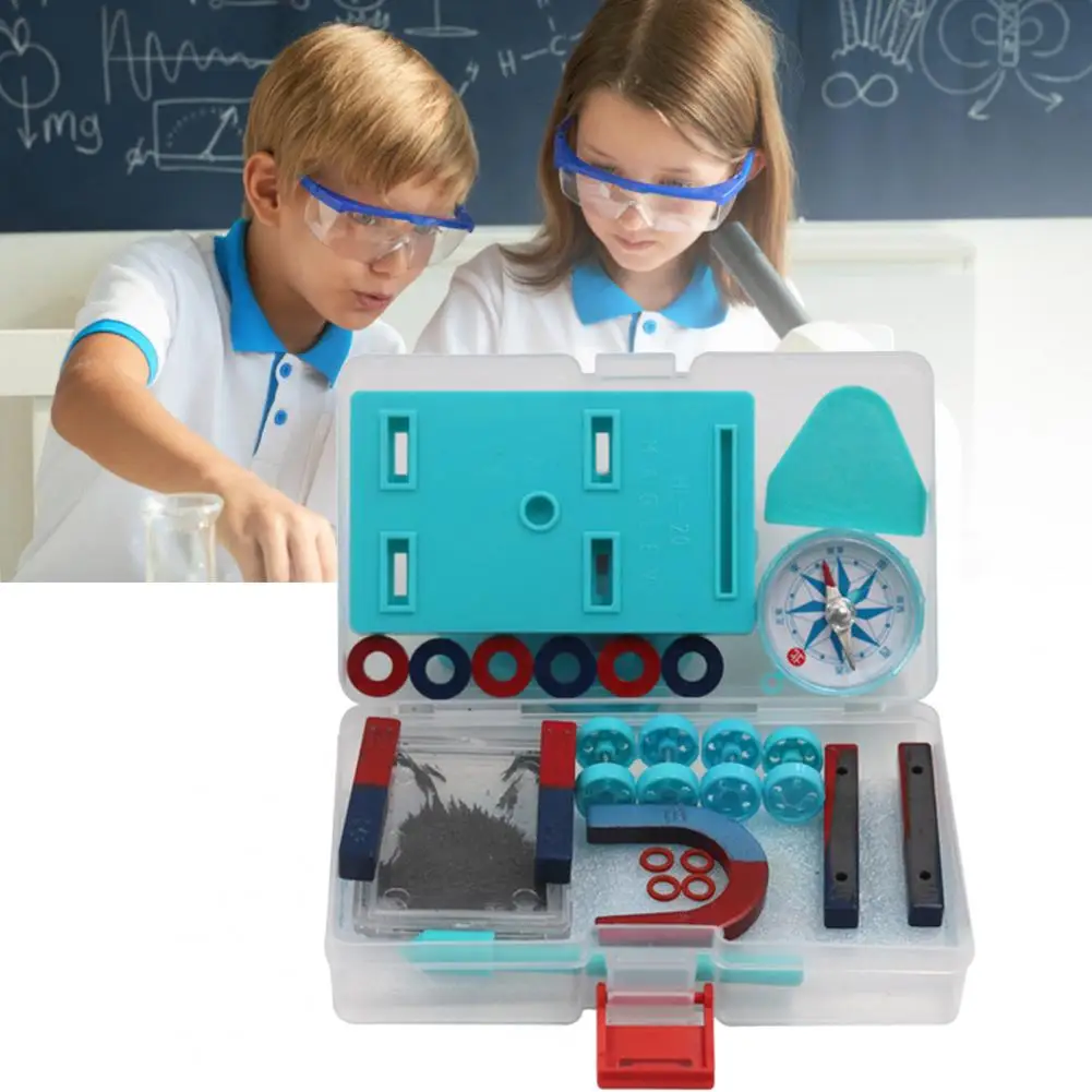 Science Educational Children Bar Ring Horseshoe Compass Magnet Car Kit ...