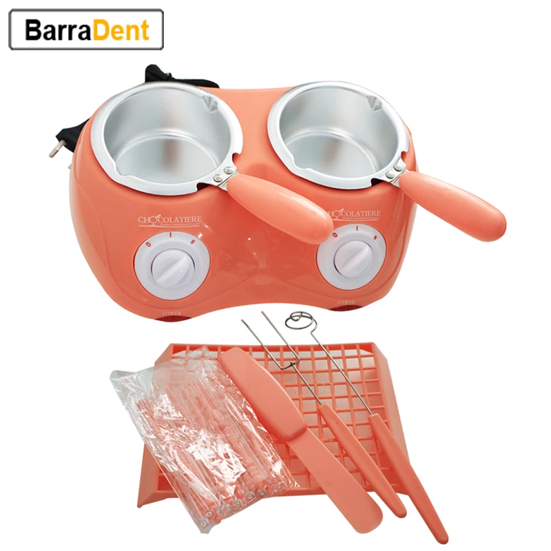 Double-Pots-Electric-Chocolate-Melting-Kits-Dual-Pot-Chocolate-Heater ...