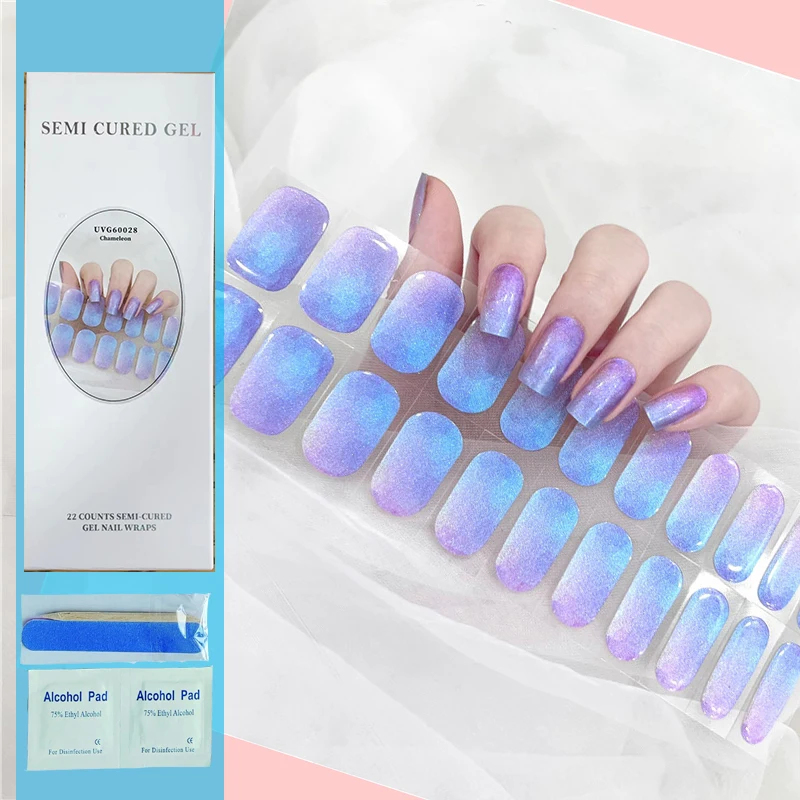 20Tips-French-Manicure-Semi-Cured-Gel-Nail-Patch-Slider-Adhesive ...