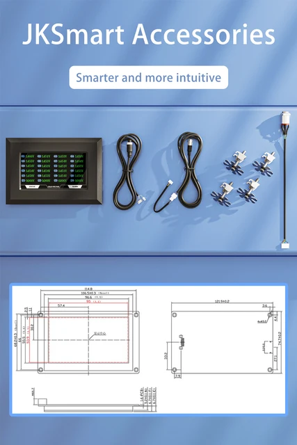JK BMS RS485 Switch Adapter Board Intelligent Display LCD, 52% OFF