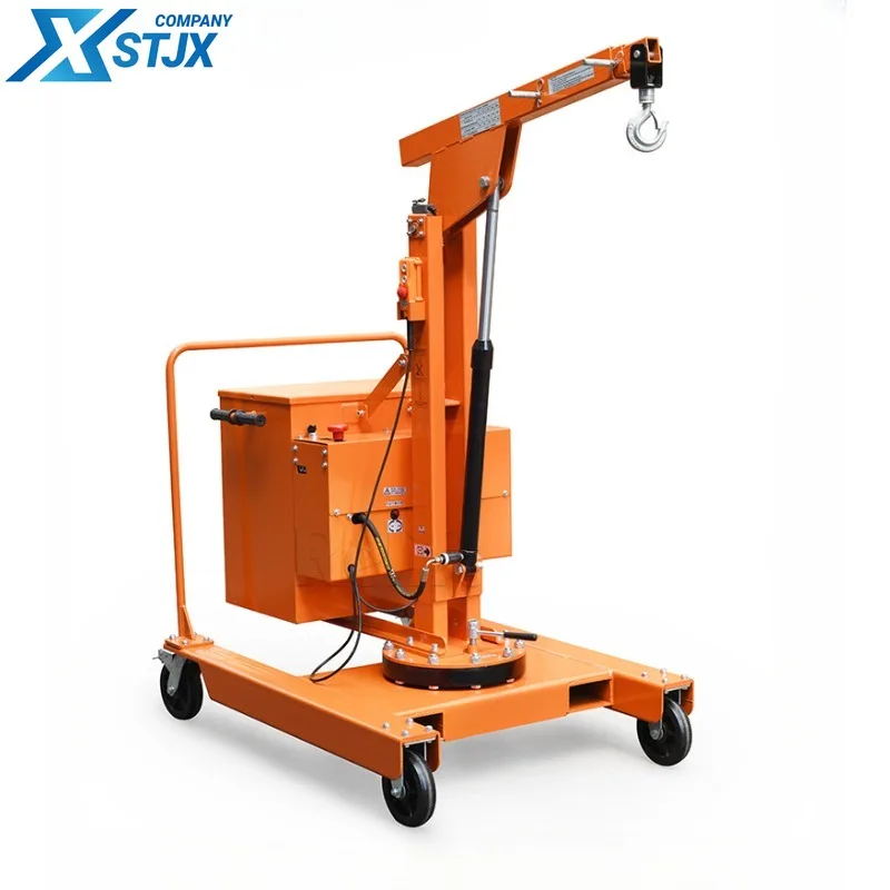 Electric-hydraulic-crane-counterweight-single-arm-mobile-crane-rotating ...