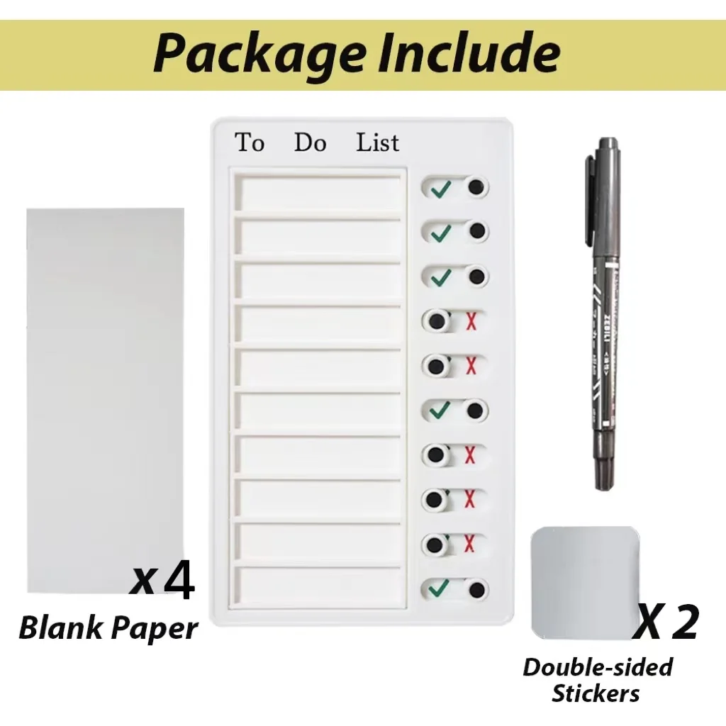 Multi-purpose Reusable Checklist Daily Planner Memo Boards Adjustable ...