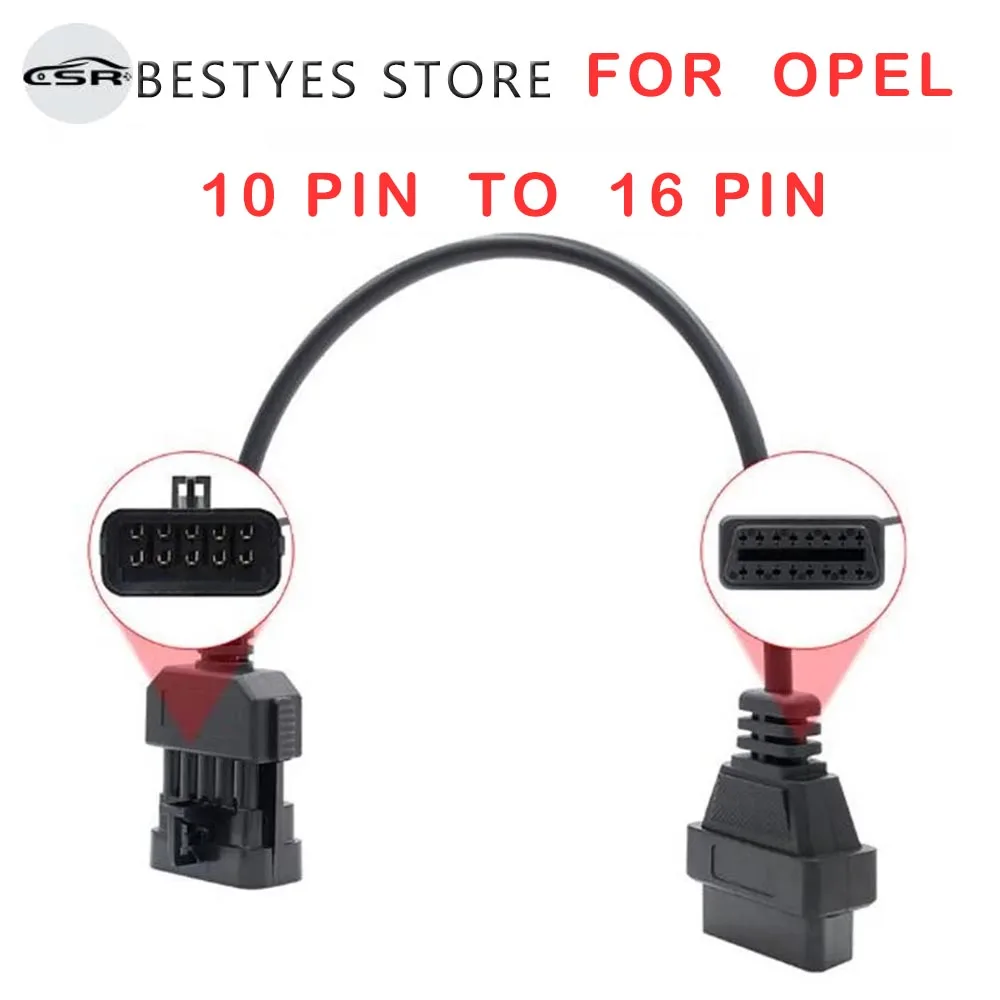 For-Vauxhall-10Pin-OBD2-Connector-Cable-Works-for-Opel-OPCOM-Diagnostic ...