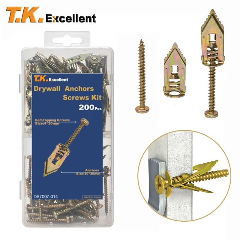 30-60-75-100Pcs-Self-Tapping-Screws-Self-Drilling-Anchors-Screws ...