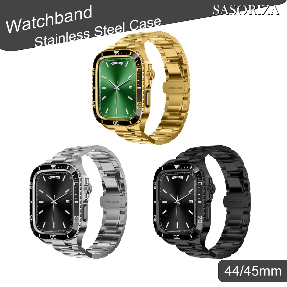 Stainless-Steel-Watch-Case-And-Stainless-Steel-Watch-Band-For-Apple ...