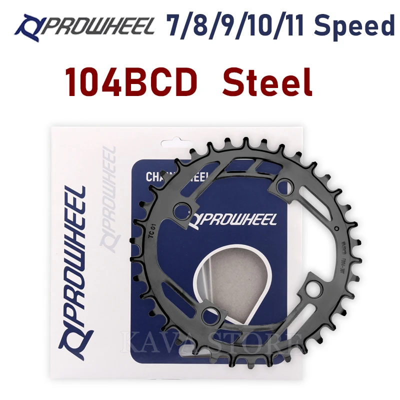 Prowheel MTB Chainring 104BCD Bicycle Steel Chainwheel 32T 34T 36T 38T 40T Mountain Bike Crown ...