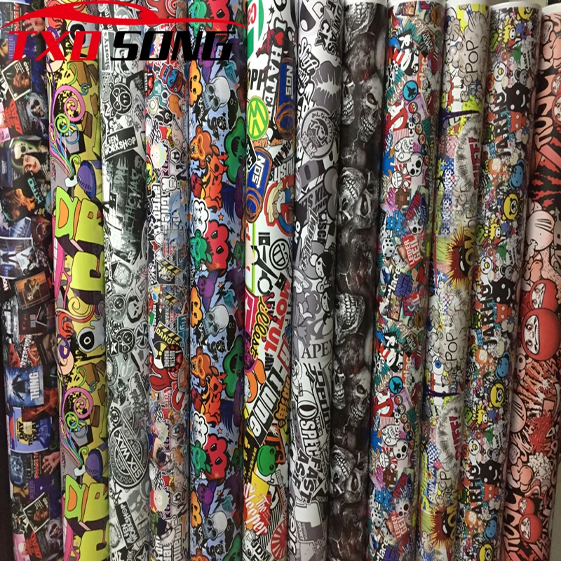 Premium-Sticker-bomb-Vinyl-Wrap-StickerBOMB-Adhesive-Cartoon-Skull-JDM ...