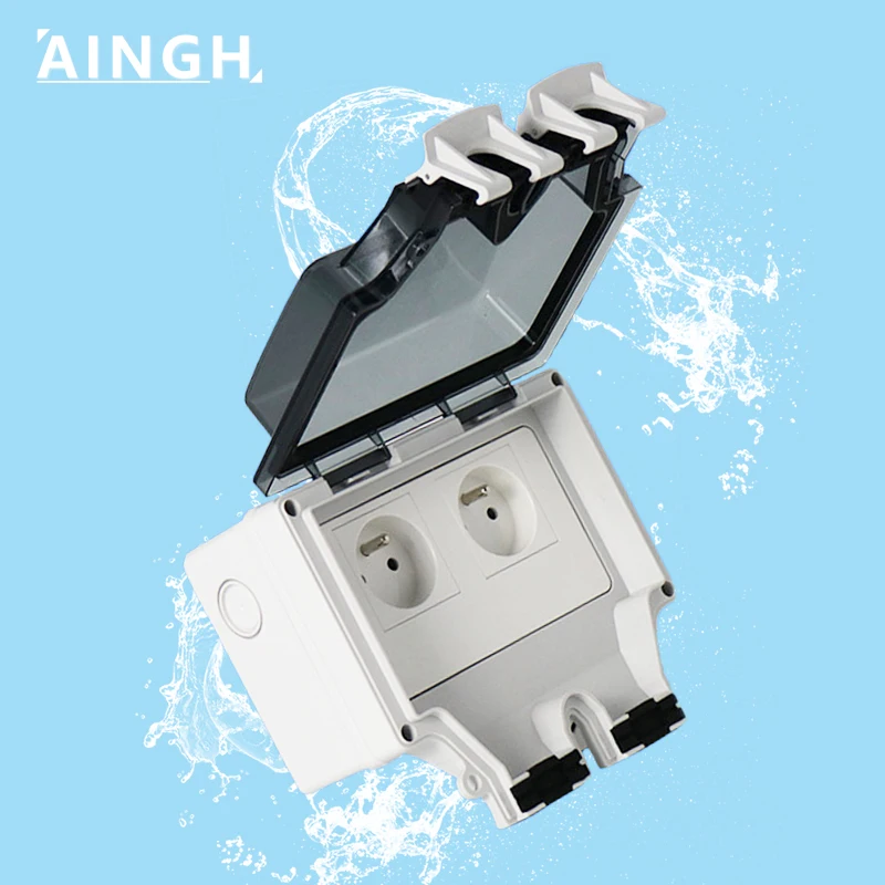 Wall-Electrical-Sockets-Ip66-Waterproof-Power-Socket-With-Cover-Plug-Eu ...