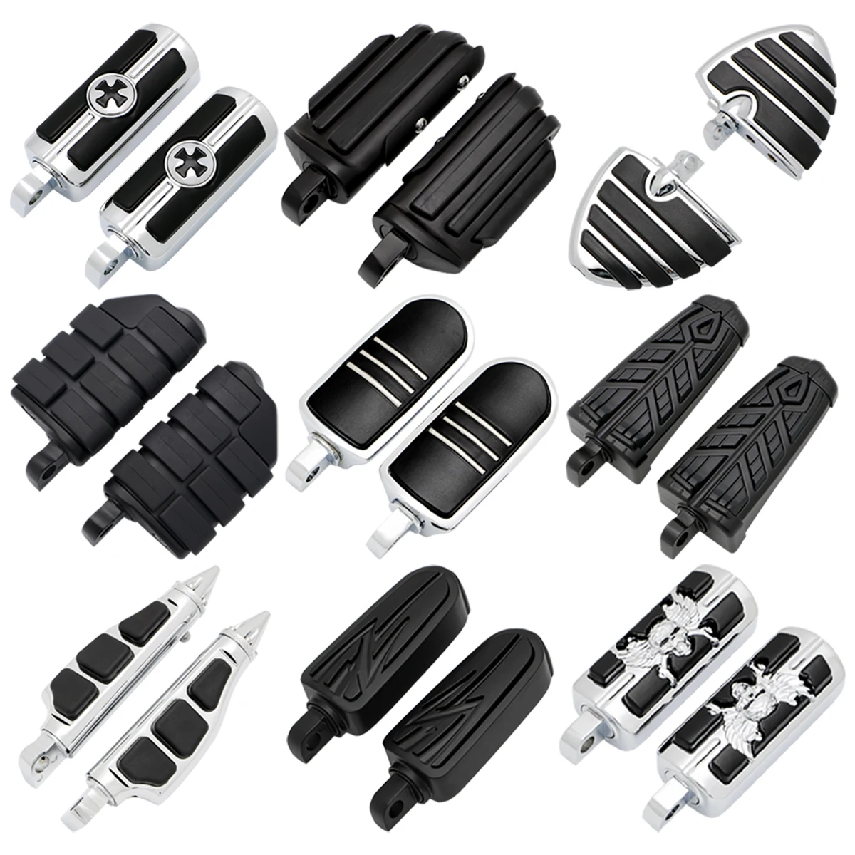 Motorcycle Footpegs Footrest Pedal For Harley Sportster Iron XL883 1200 ...