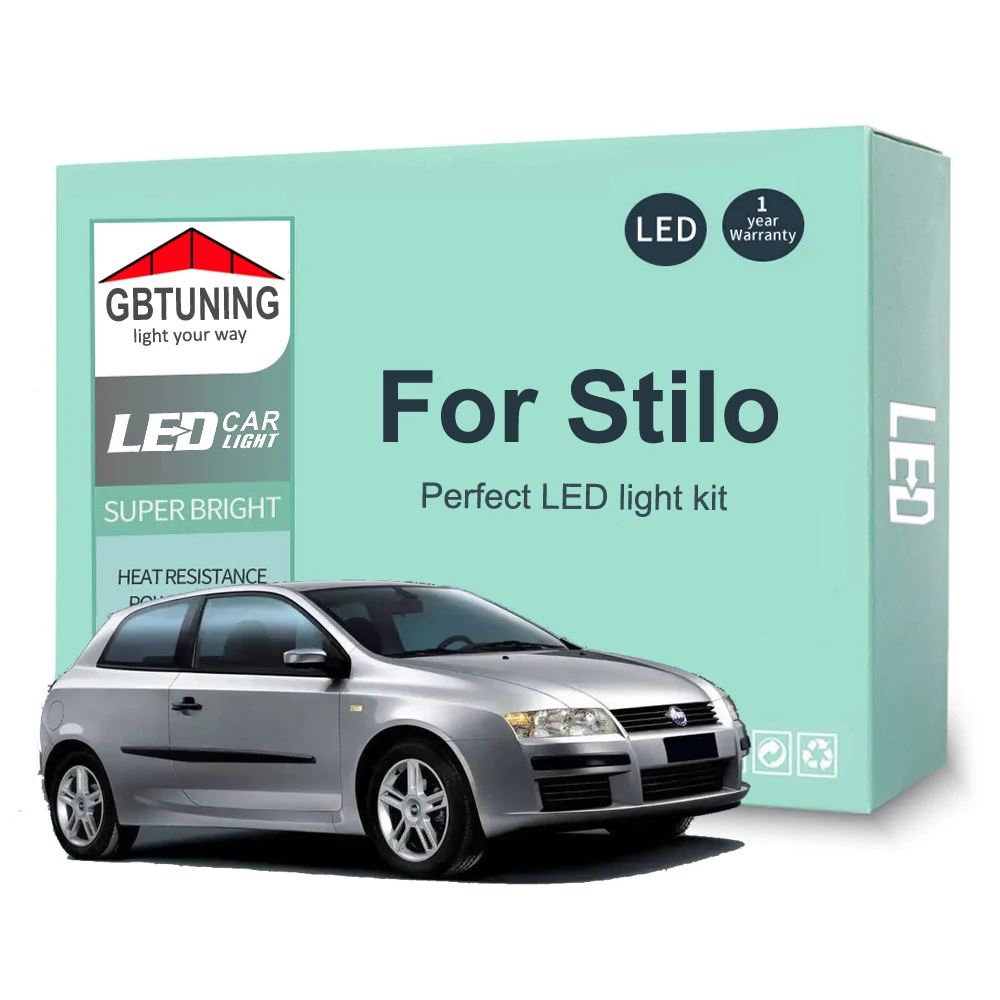 15pcs Led Interior Light Bulb Kit For Fiat Stilo 192 2001 2002 2003 ...