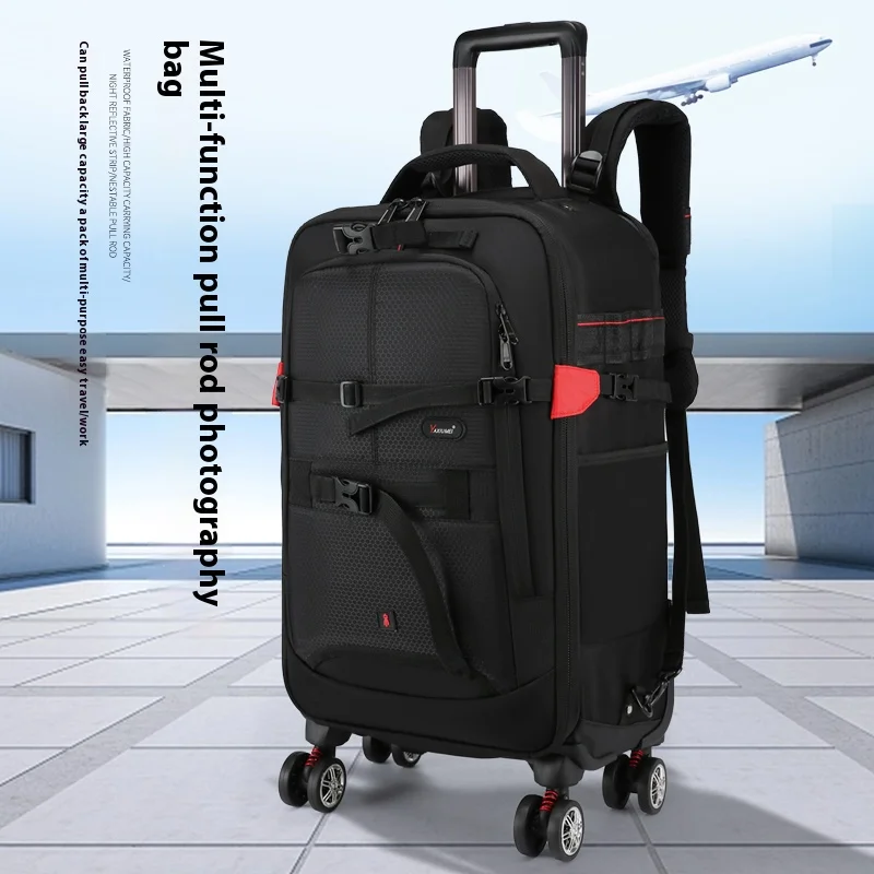 Trolley camera bag Waterproof Professional DSLR Camera Suitcase Bag ...
