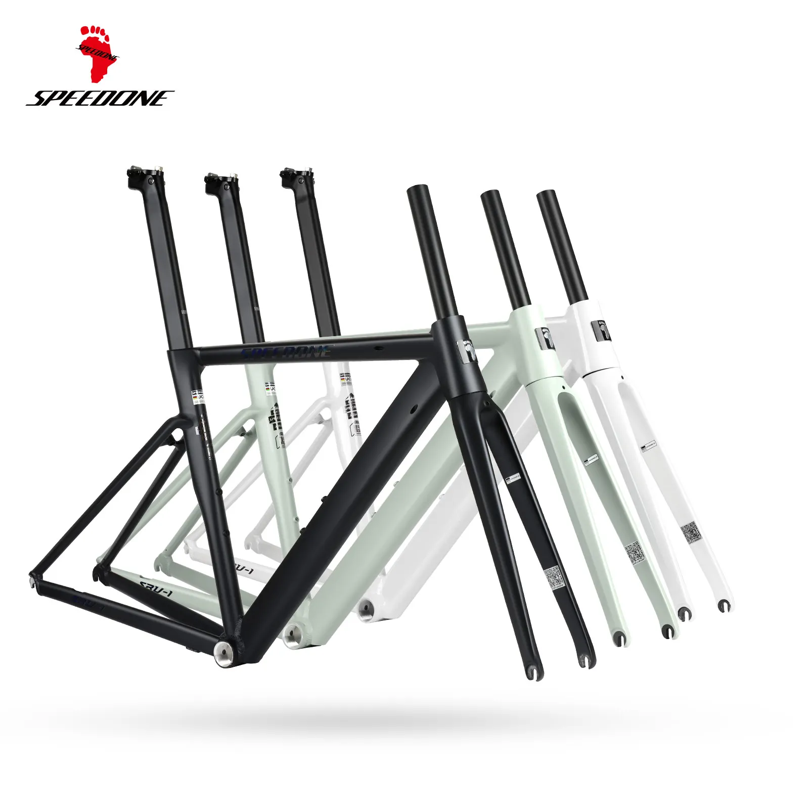 SPEEDONE Road Bicycle Frame Ultralight Aluminum Alloy 700c Carbon Fiber ...