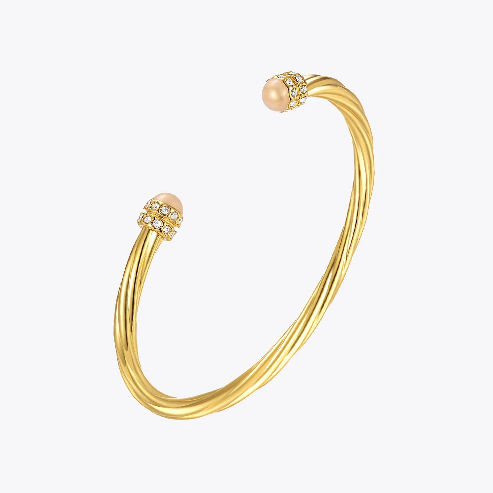 Enfashion Twisty Epoxy Bracelets For Women Gold Color Bracelet Femme ...