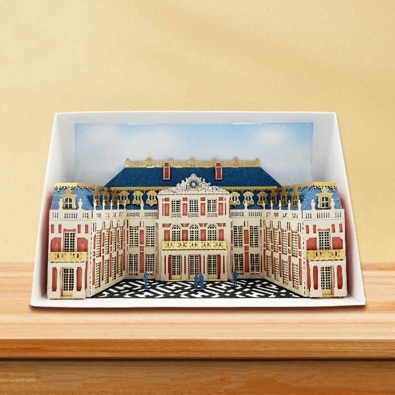 DIY Paper Dollhouse Miniature Furniture Kit 3D Versailles Palace Model ...
