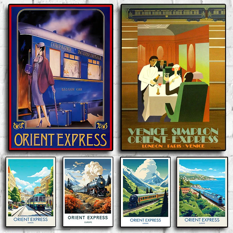 Vintage-Iconic-Train-Orient-Express-Railway-Travel-Landscape-Poster ...