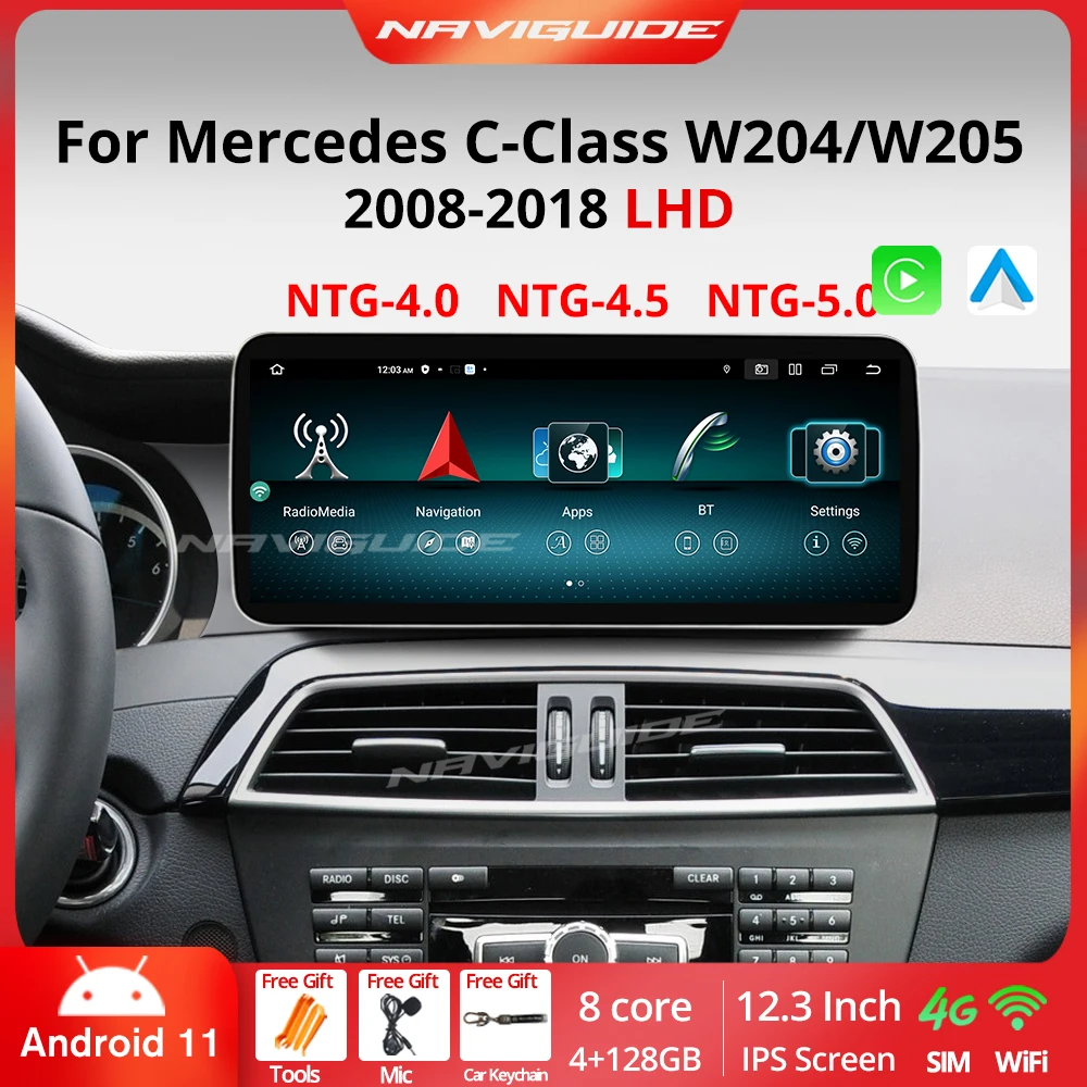 NAVIGUIDE-Tablet-multim-dia-de-carro-com-tela-GPS-Android-12-r-dio-para ...