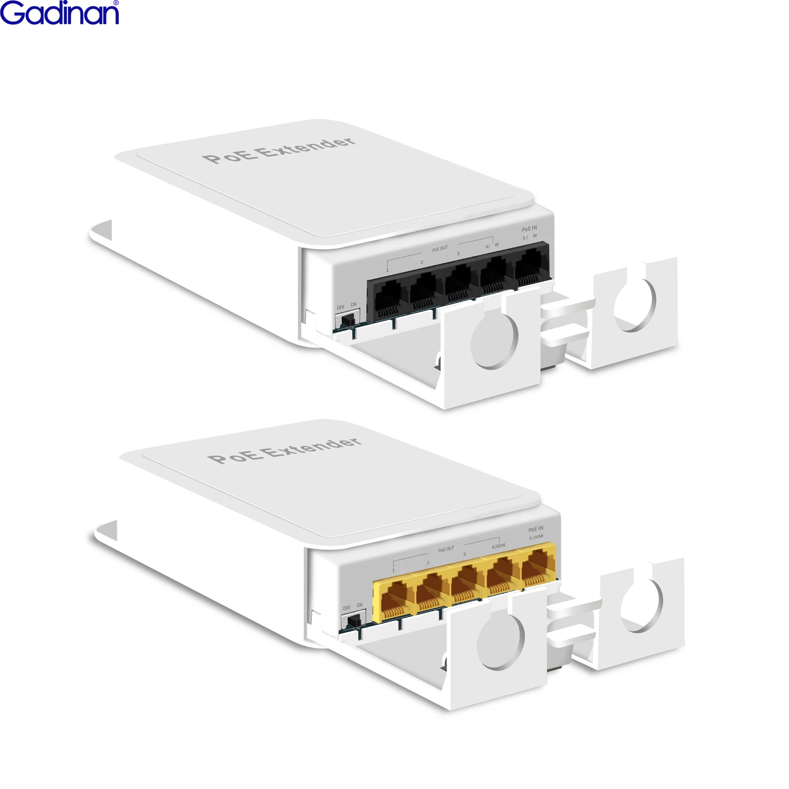 Gadinan-5-Port-Waterproof-POE-Repeater-100-1000Mbps-Outdoor-Network-POE ...