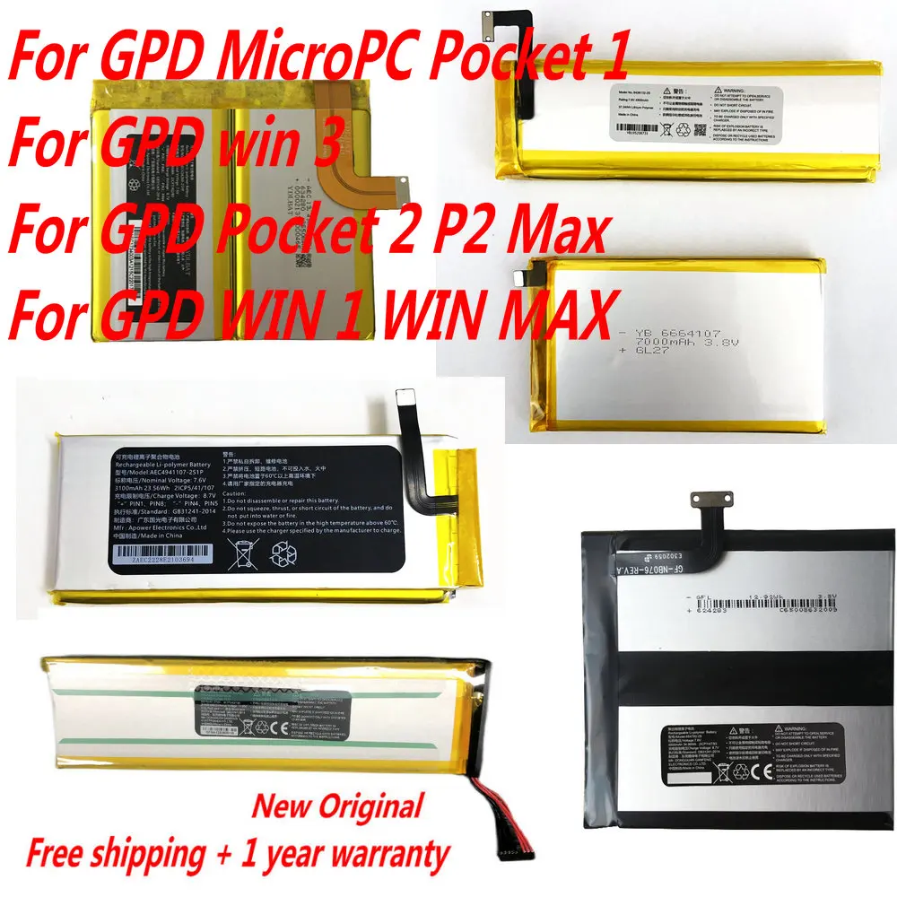 GPD 마이크로 PC 포켓 1, GPD 윈 3, GPD 포켓 2, P2 맥스, GPD 윈 1, WIN 2, WIN 맥스용 정품 ...
