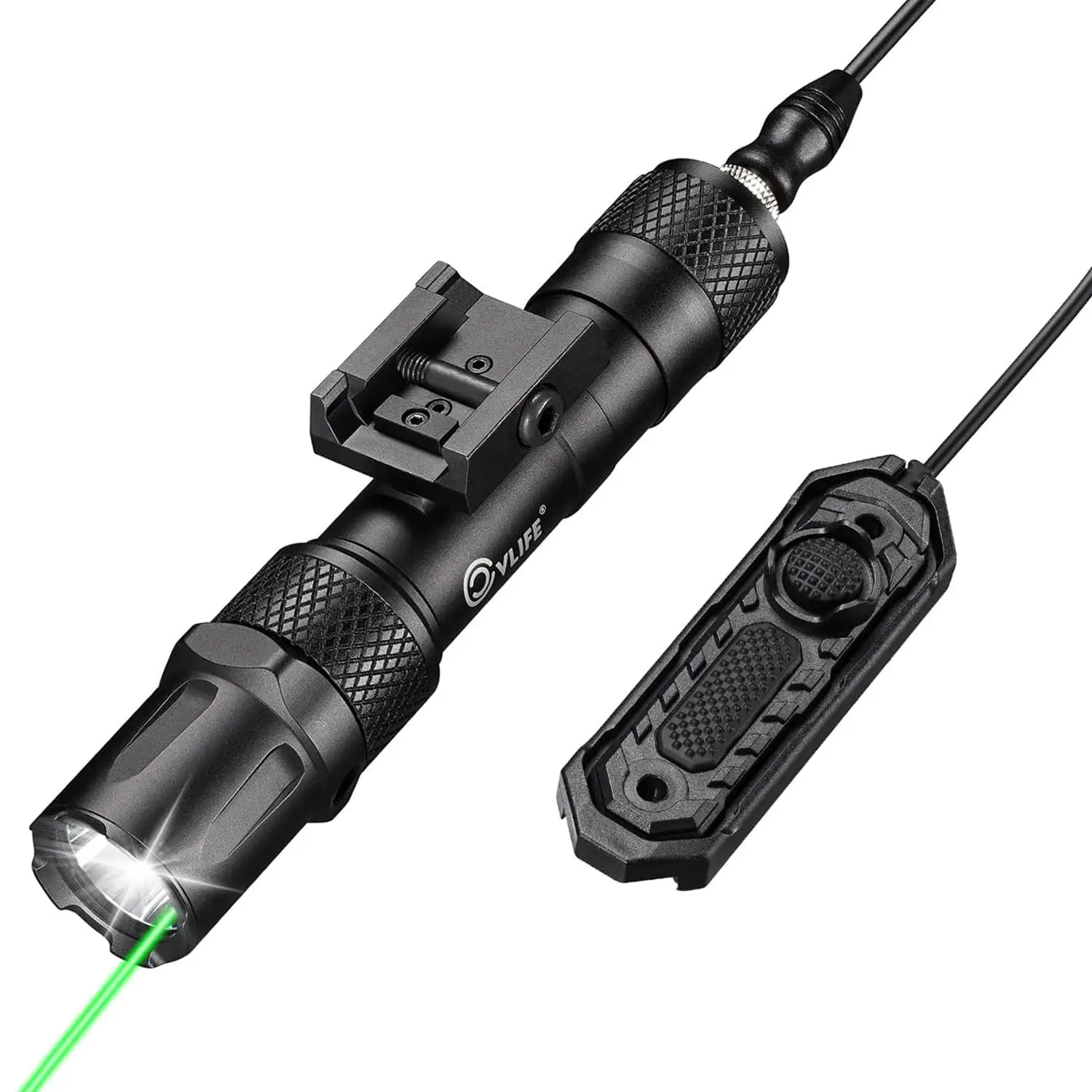 1900-Lumens-Picatinny-Laser-Light-Combo-Rechargeable-Flashlight-For ...