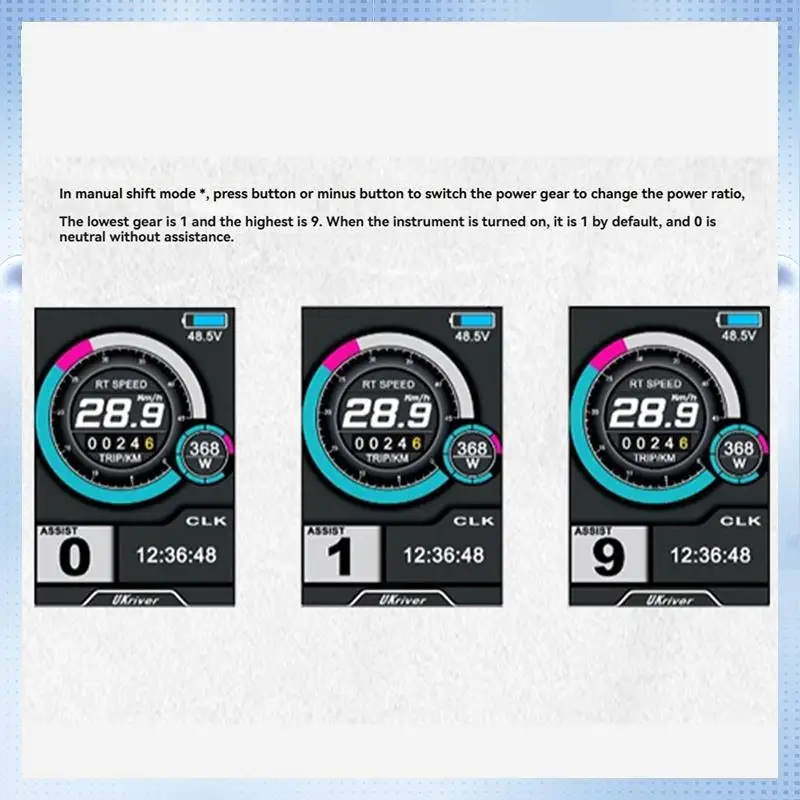 BA-E-Bike UKC1 Color Display Screen SM Plug 36V 48V 52V 60V 72V For ...