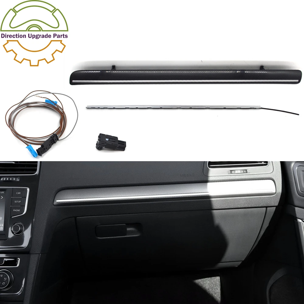 For-Golf-7-A7-In-Car-Ambient-Light-with-Panel-Trim-and-Wire-kit-Black ...