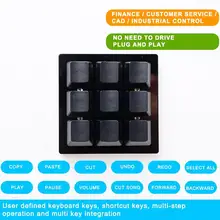 Mini Black 24 Key Mechanical Keyboard 9 Key 16 Key Gaming Keyboard Sayo Device Shortcut ...