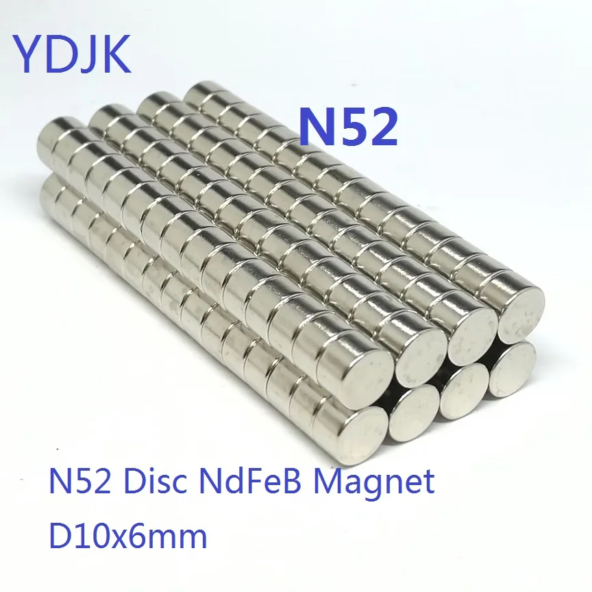 60-120PCS-LOT-Disc-N52-NdFeB-Magnet-10-6-Round-Standard-Size-Strong ...