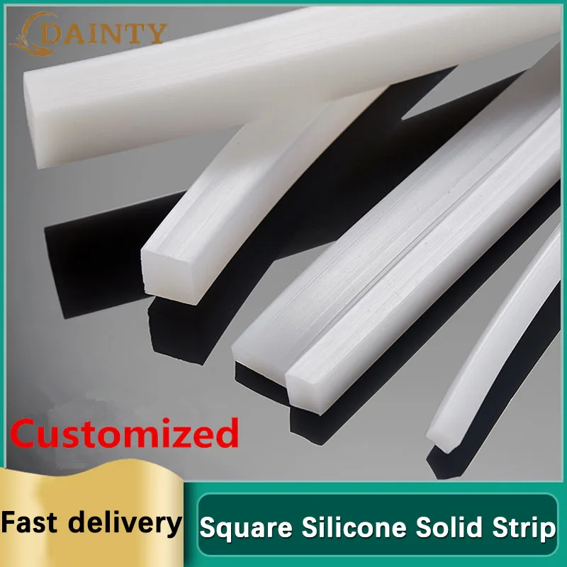 Square-Silicone-Rubber-Solid-Seal-Strips-White-Square-Weatherstrip-Anti-Oil-Heat-Resistance-Seal ...