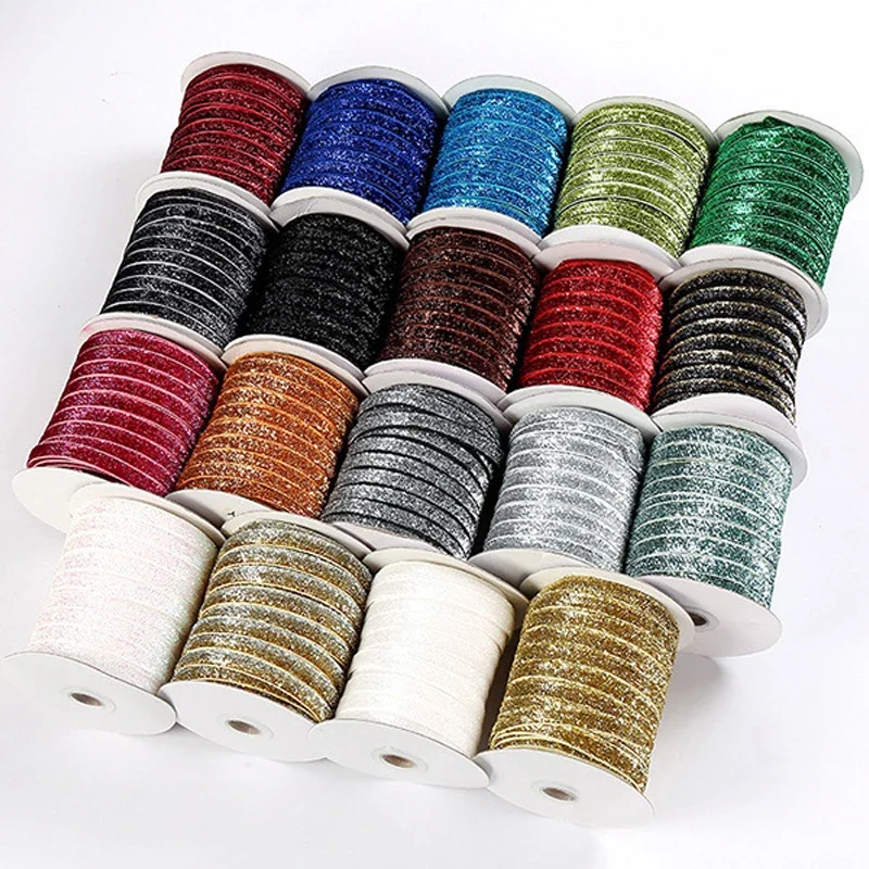 10Yard 20mm Multicolor Shimmer Glitter Ribbon Sparkle Velvet Ribbon for ...