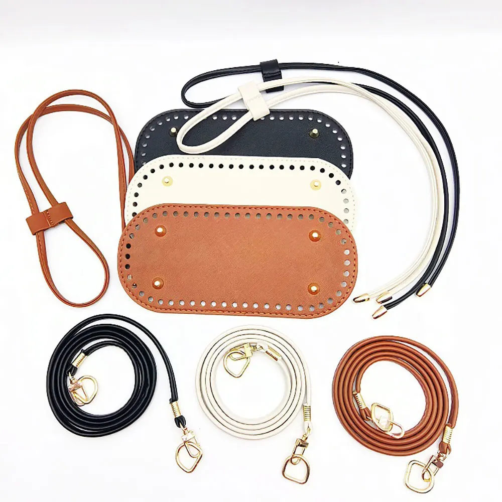 3Pcs DIY Purse Making Kit with Chain PU Leather Bucket Bag Base ...