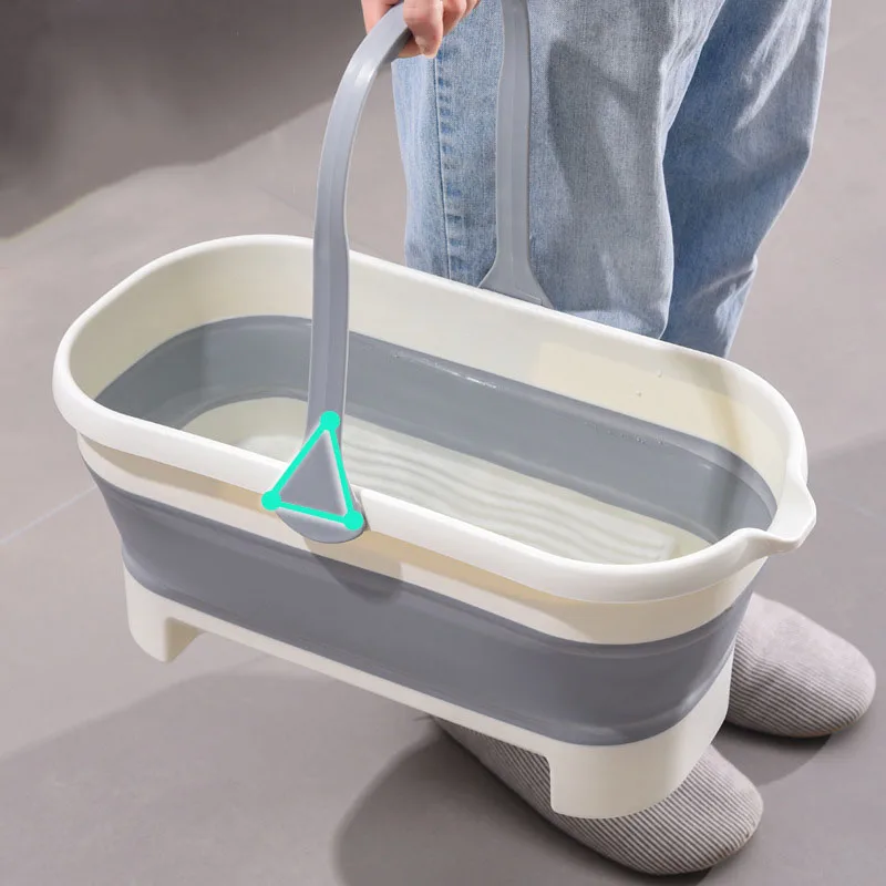 Folding-Mop-Bucket-Plastic-Handle-Water-Storage-Mop-Foldable-Basin ...
