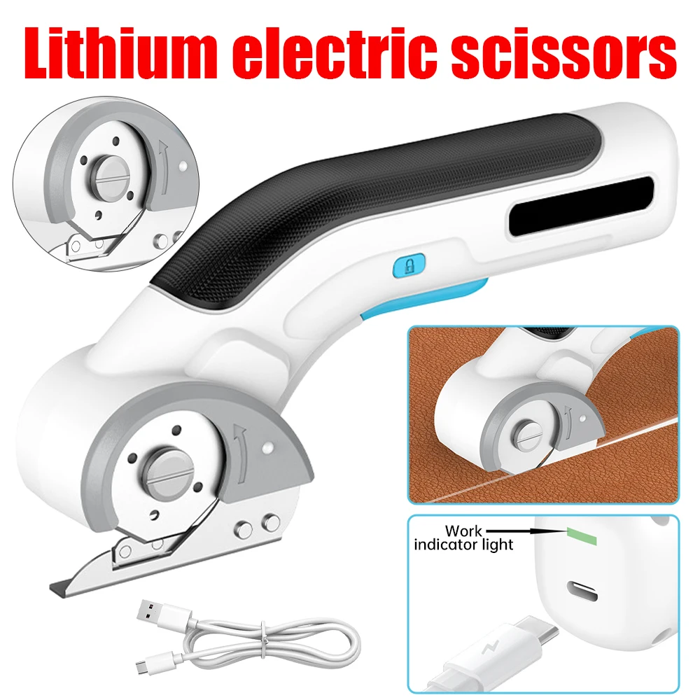 New-Cordless-Electric-Tailor-Scissors-USB-Charging-Lithium-Ion-Portable ...