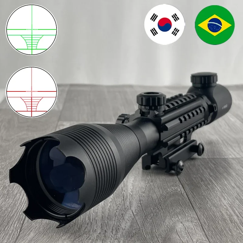 4-16x50EG-Hunting-Tactical-Reflective-Scope-Red-green-Laser-Outdoors ...